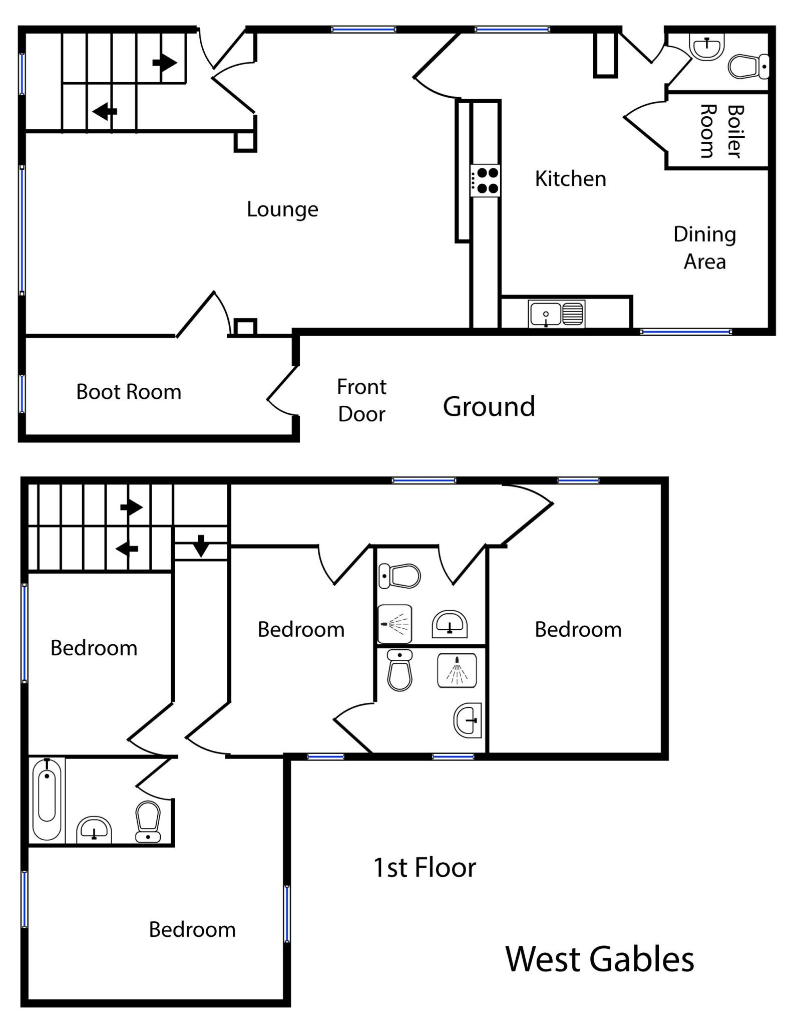 West Gables Floor Plan - Arley Hall & Gardens
